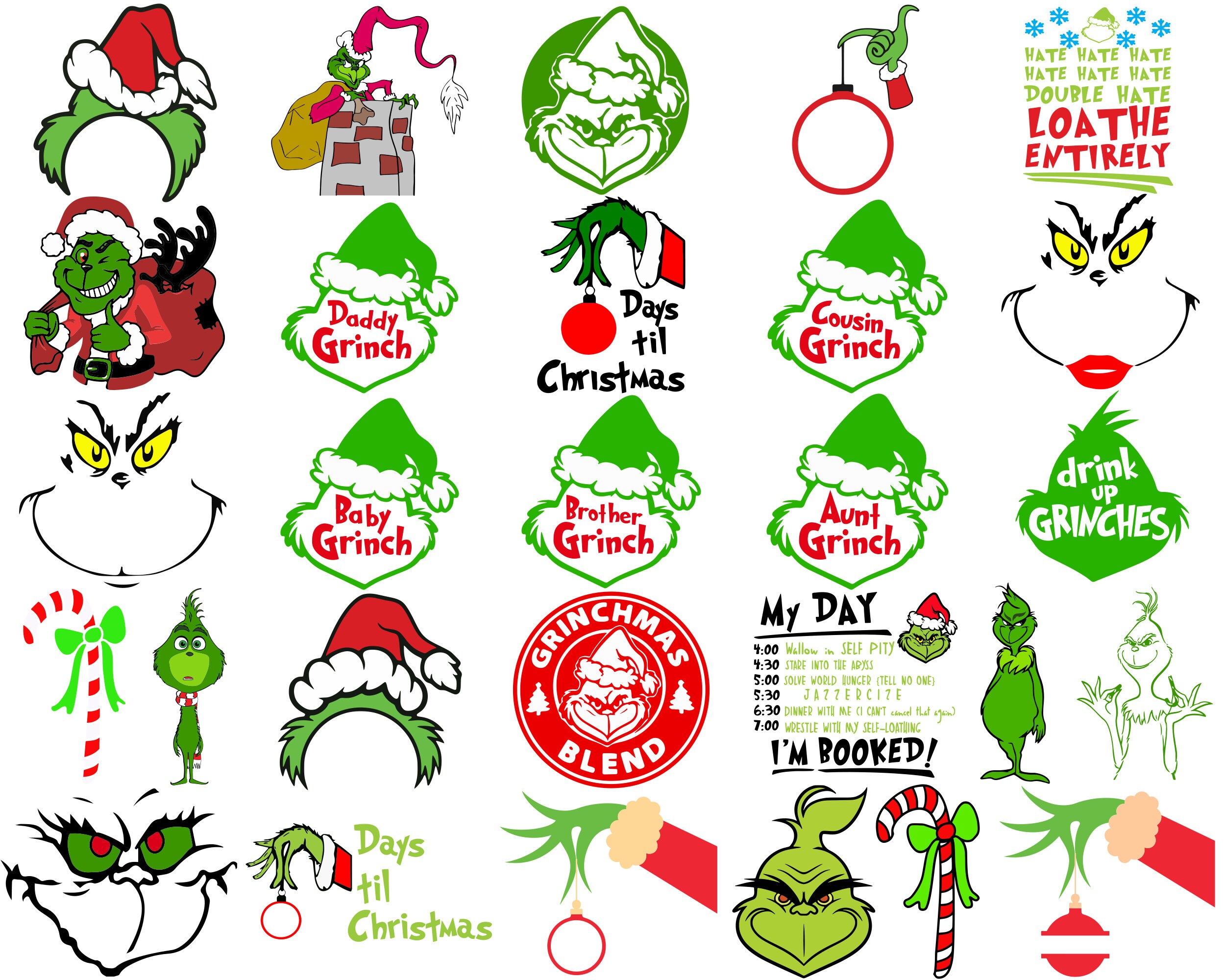 Archivos The Grinch Svg Bundle Elemento En Capas Archivo De Etsy México