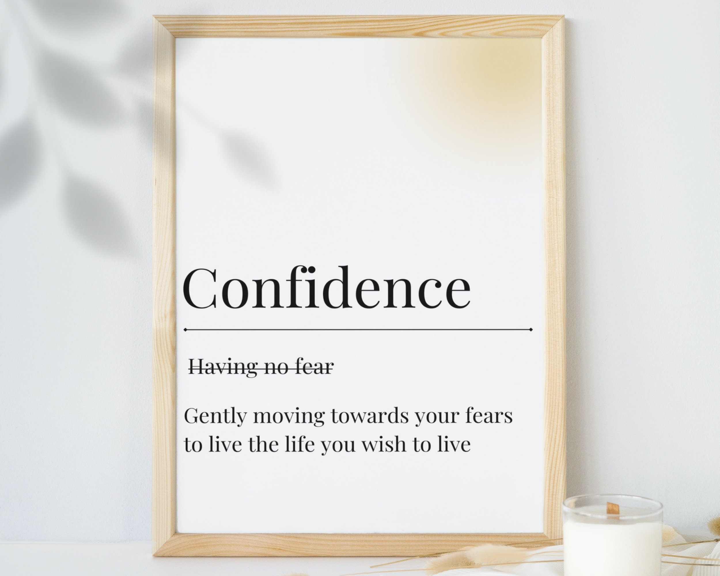 Confidence Definition Print | Motivational Wall Art (digital Download ...