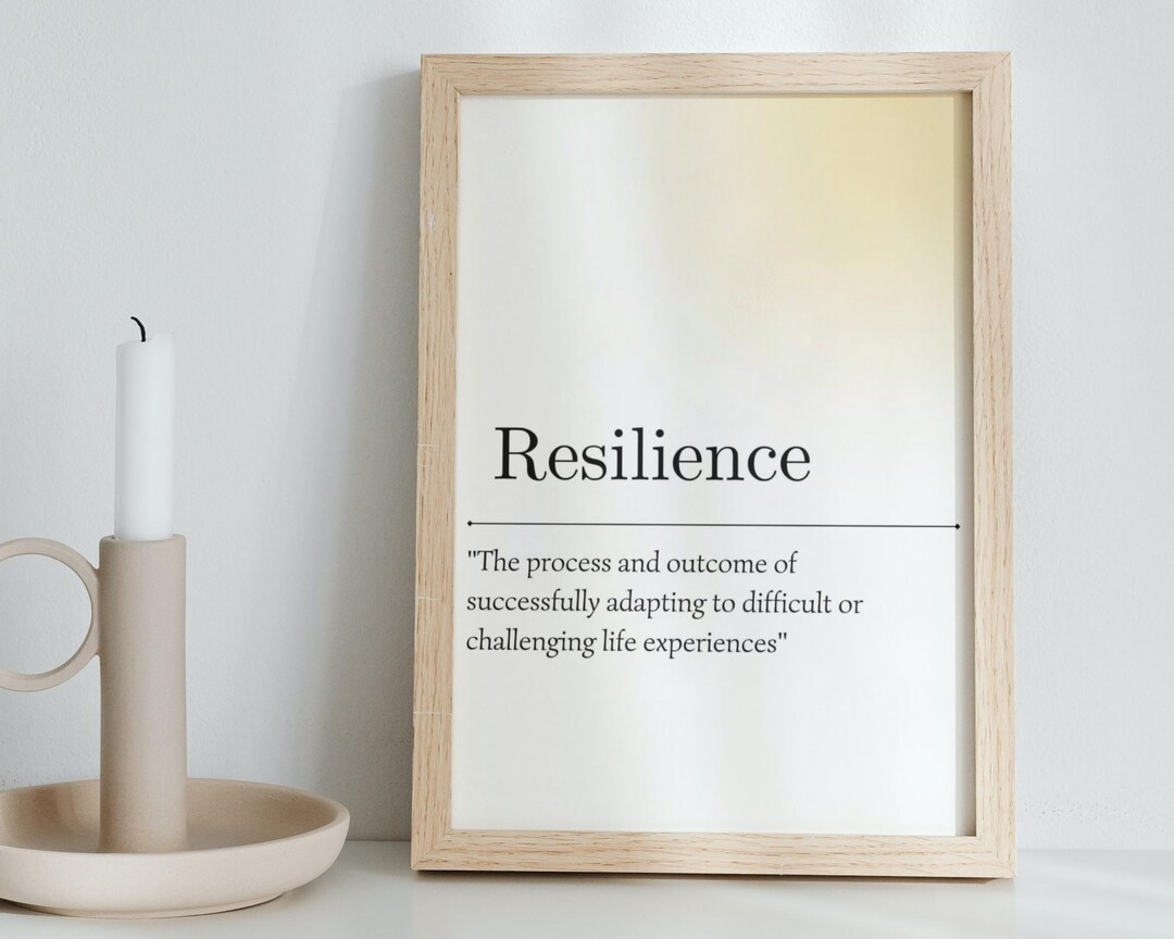 Resilience Definition Print Printable Wall Art Resilience - Etsy