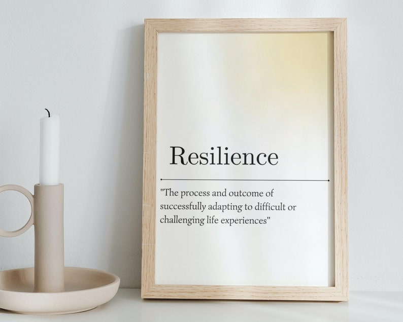 Resilience Definition Print Printable Wall Art Resilience - Etsy