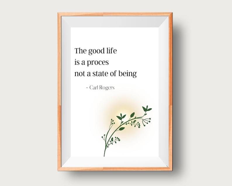 Motivational Quote Wall Art | Carl Rogers Psychology Quote ...