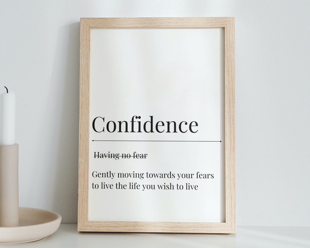 Confidence Definition Print Motivational Wall Art - Etsy