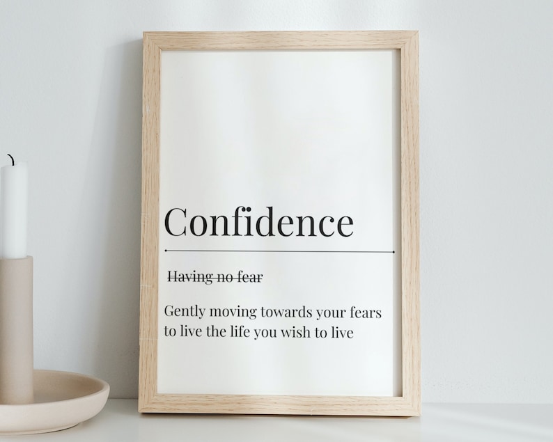 Confidence Definition Print | Motivational Wall Art (digital Download ...
