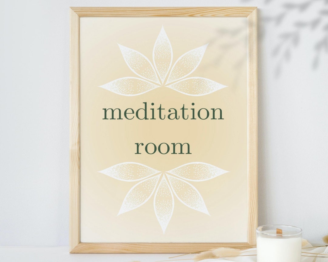 Meditation Room Sign Print|meditation Room Decor| Meditation Gift ...