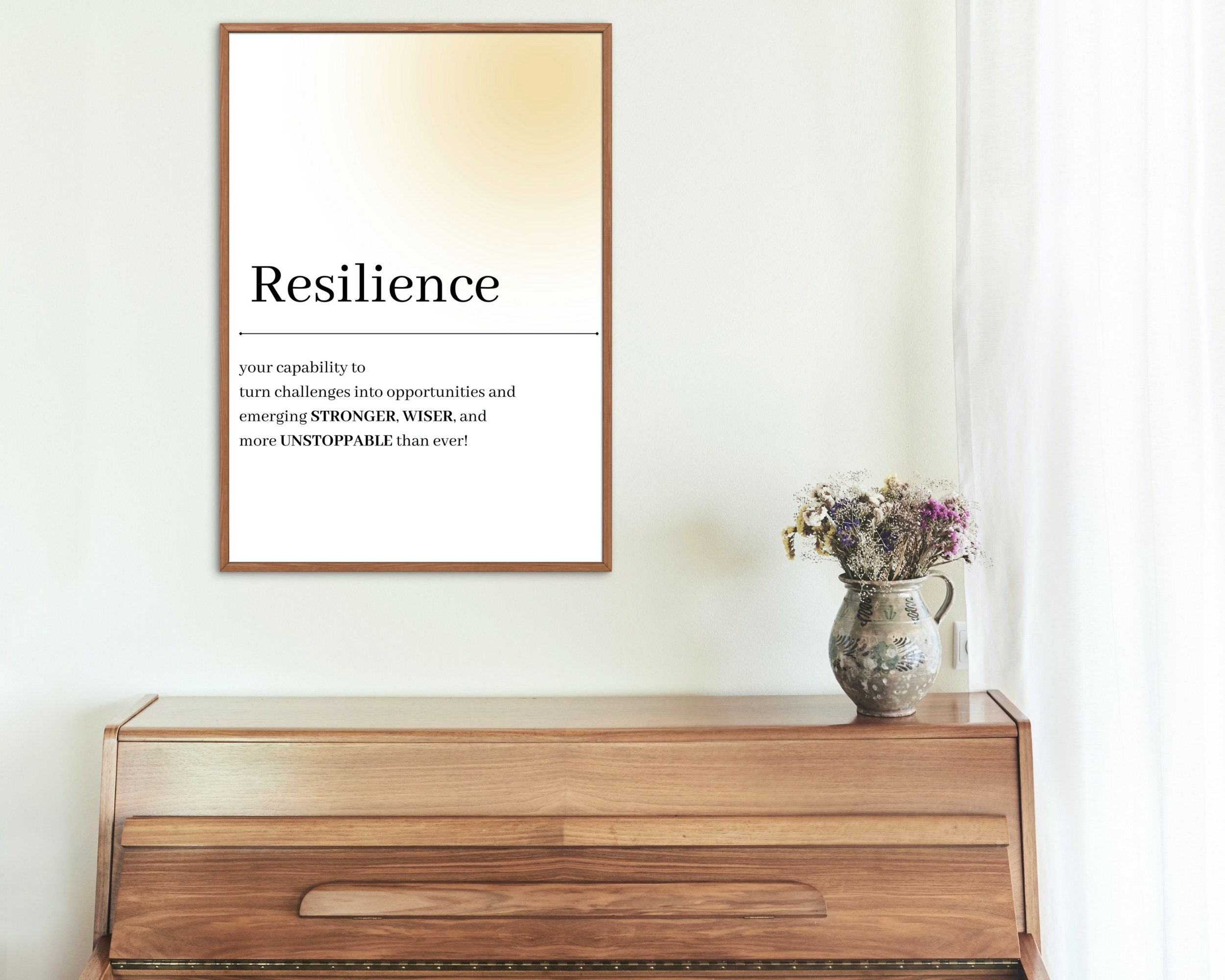 Resilience Definition Print | Printable Wall Art | Resilience Wall Art ...