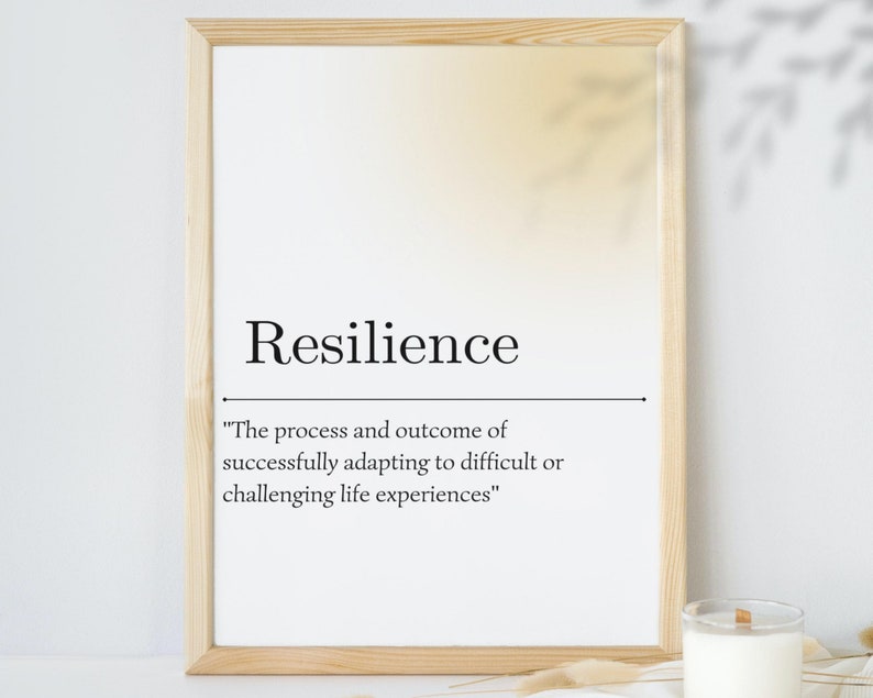 Resilience Definition Print Printable Wall Art Resilience - Etsy