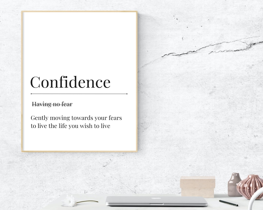 Confidence Definition Print | Motivational Wall Art (digital Download ...