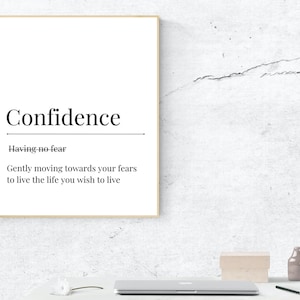 Confidence Definition Print | Motivational Wall Art (digital Download ...