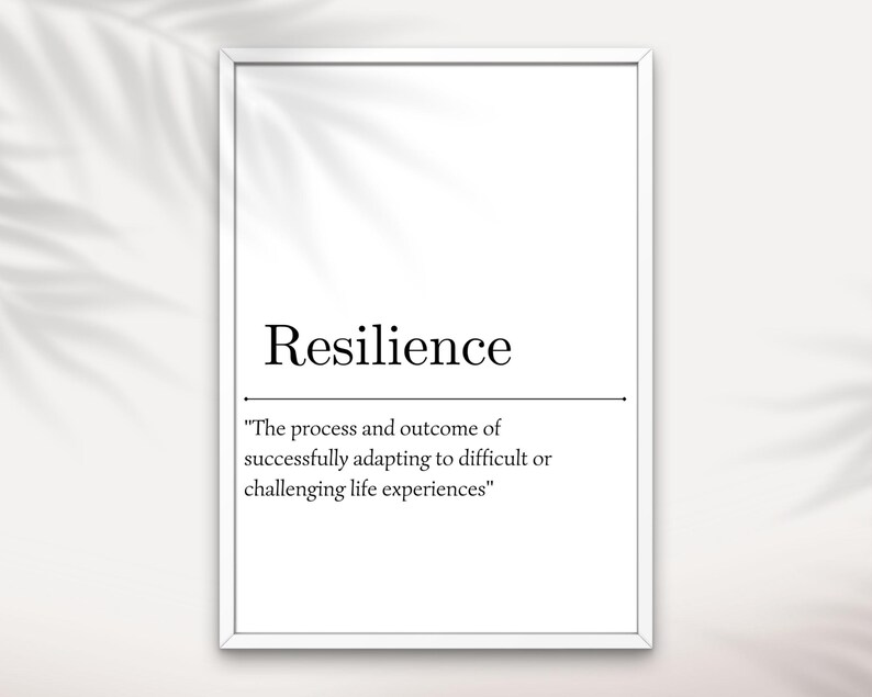 Resilience Definition Print Printable Wall Art Resilience - Etsy