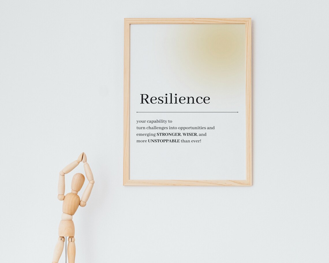 Resilience Definition Print | Printable Wall Art | Resilience Wall Art ...