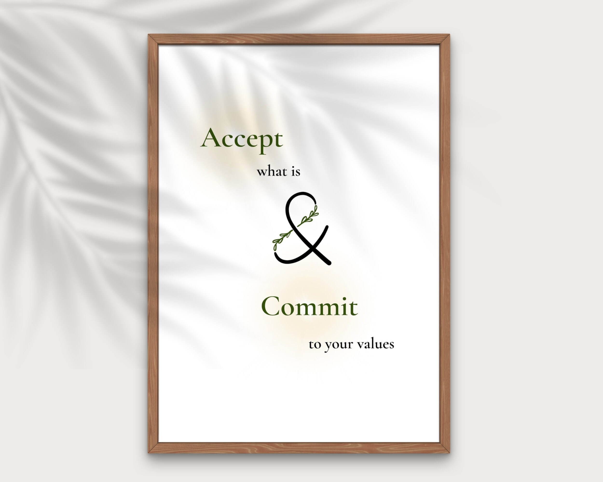 Accept and Commit Quote Poster | ACT | Wall Art for Therapy ...