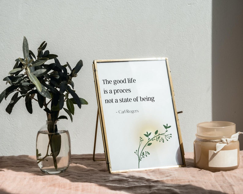 Motivational Quote Wall Art | Carl Rogers Psychology Quote ...