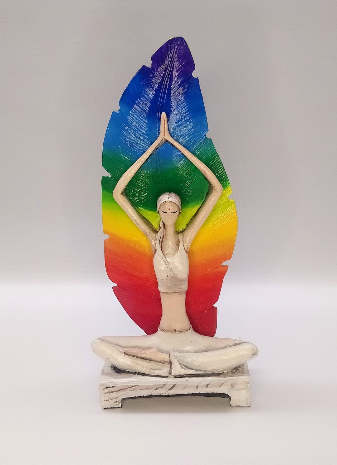 Colorful Yoga Woman Statue, Chakra Colors, Om Sign, Spiritual ...