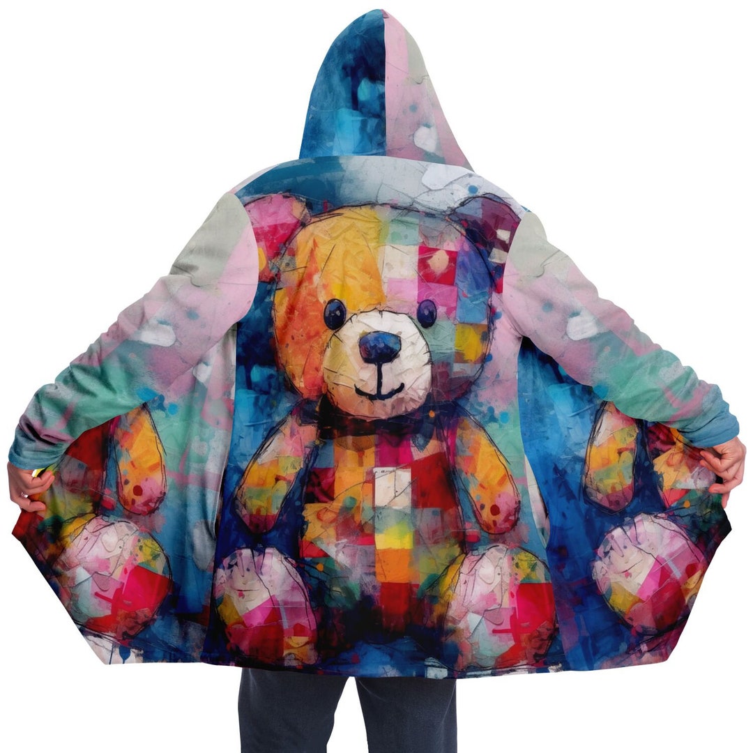 Magic Teddy Cloak Festival Cloak Rave Cloak Hooded Warm Cloak Heady ...