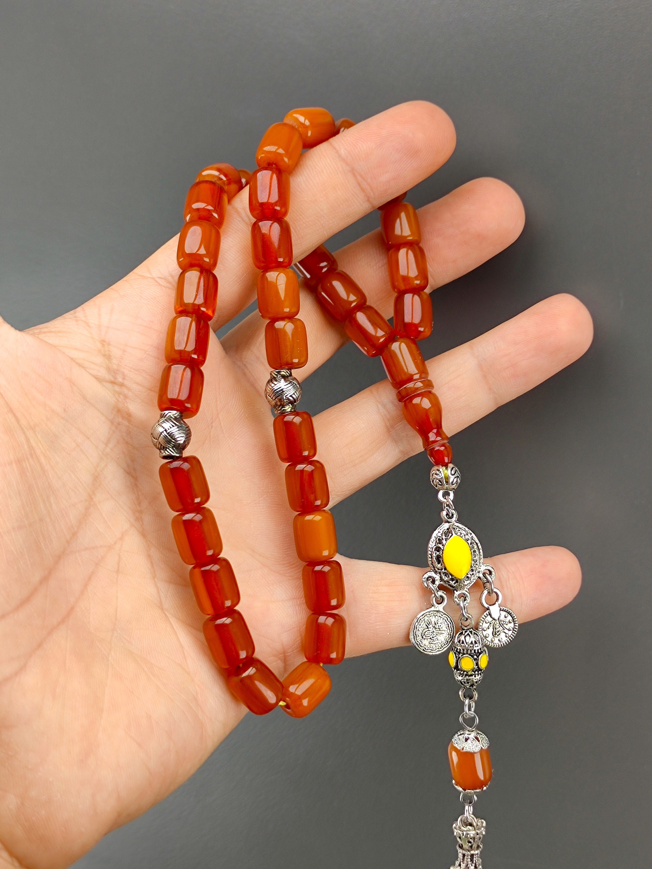 Faturan Amber Rosary, Bakelite Rosary, Muslim Rosary, Misbaha, Islamic ...