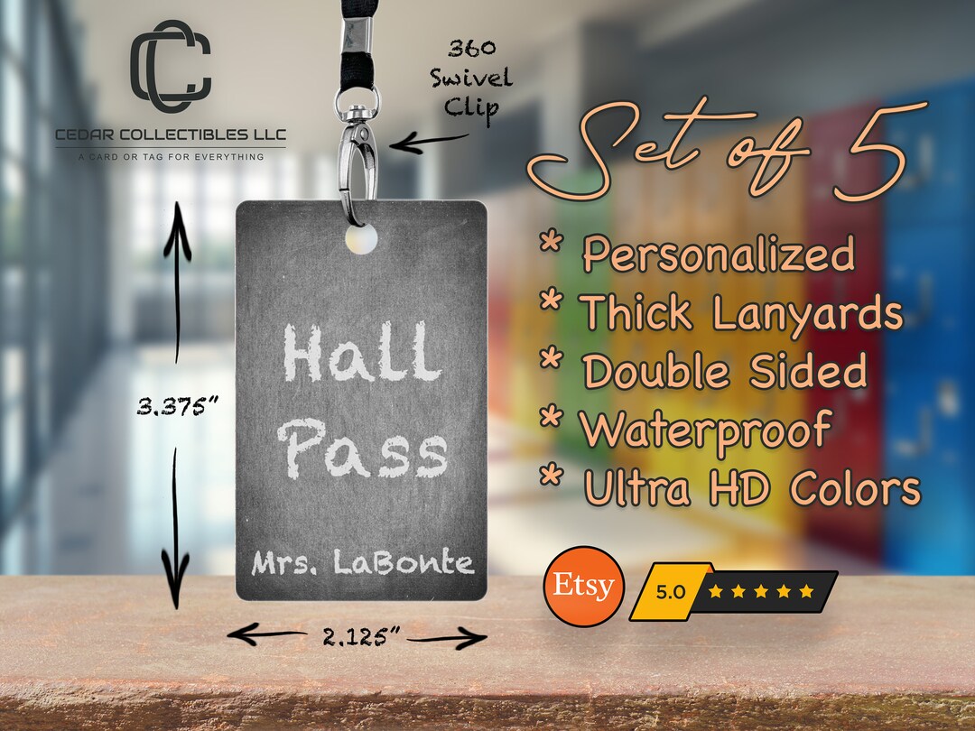 Chalkboard Hall Pass Student Pass Restroom Passes Teacher Passes CHALK ...