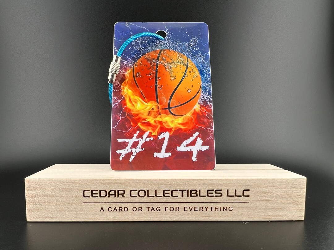 ID BAG Tag - High School College BASKETBALL Hot Name Tag for Luggage ...