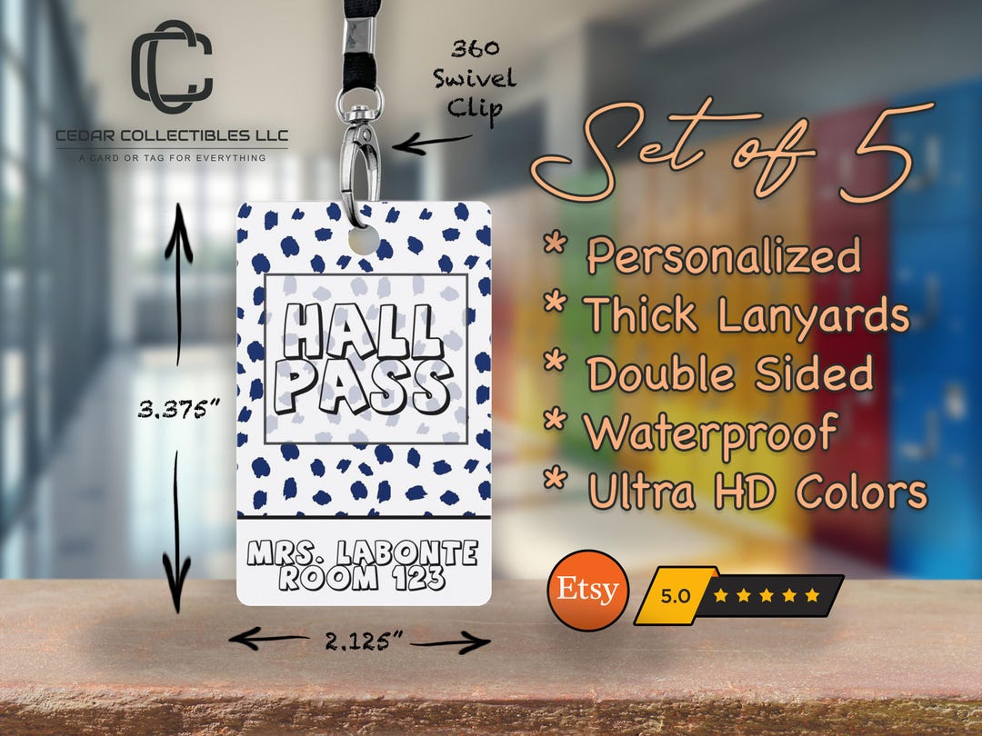 Acrylic Classroom Hall Pass BOHO Vibes Theme Classroom Student Pass for ...