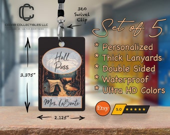 Construction Theme Classroom Hall Passes for Teachers, Personalized ...