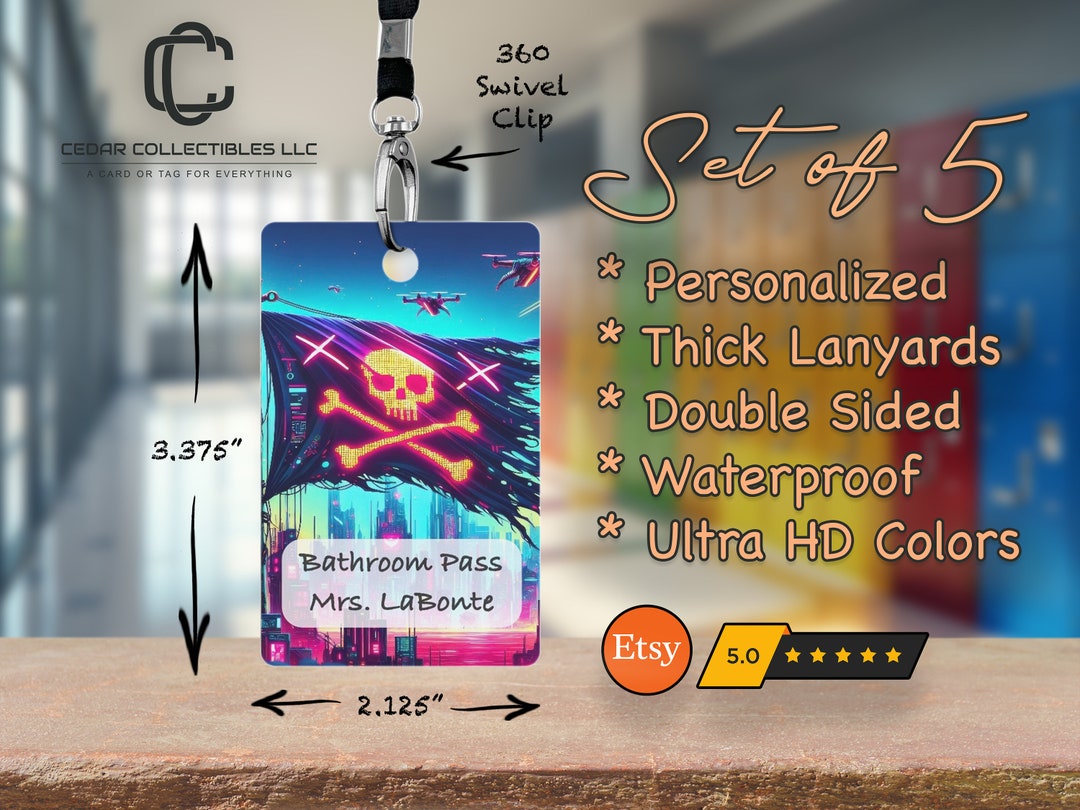 Pirate Flag Ocean Sea Hall Pass Student Pass Restroom Passes Teacher ...