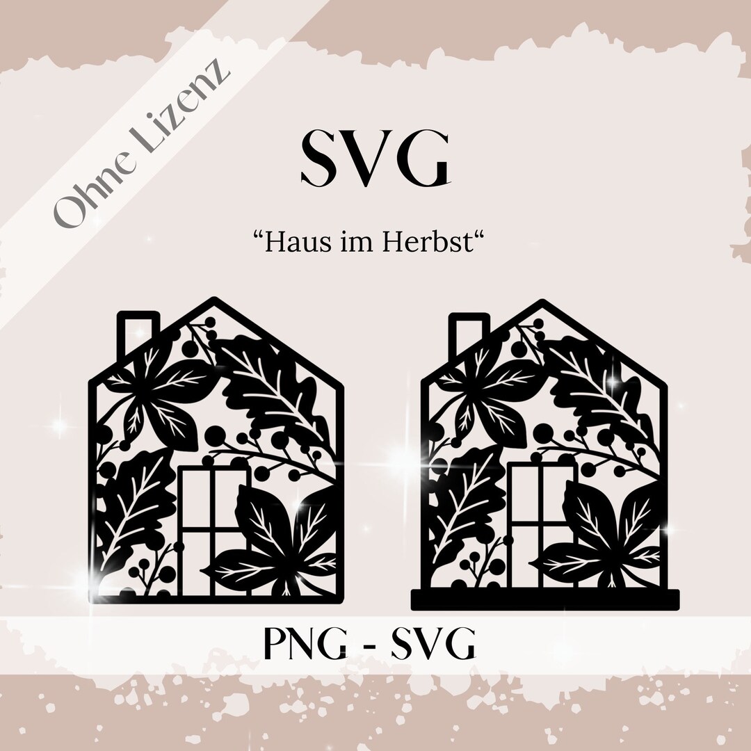 Plotterdatei Haus im Herbst - Etsy.de