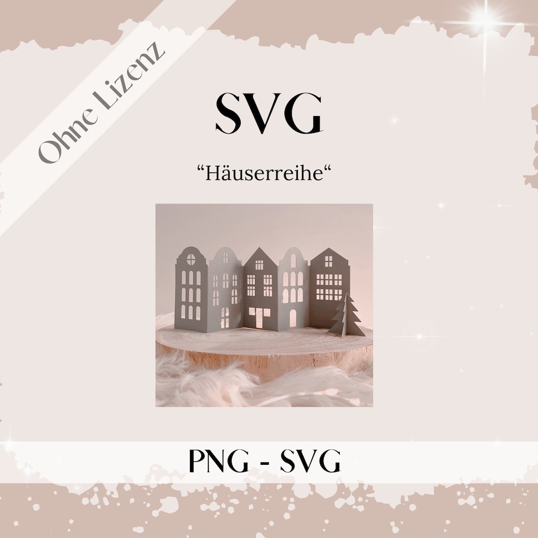 Häuserreihe Plotterdatei - Etsy.de