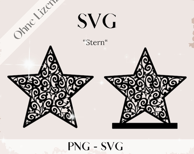 Plotterdatei Weihnachten Stern Wortstern - Etsy Schweiz