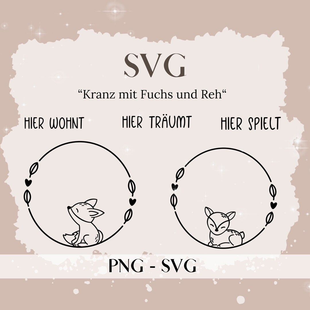 Plotterdatei Fuchs und Reh - Etsy.de