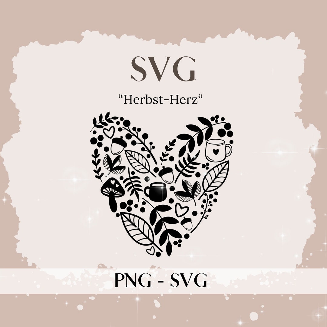 Autumn—heart Plotter File - Etsy