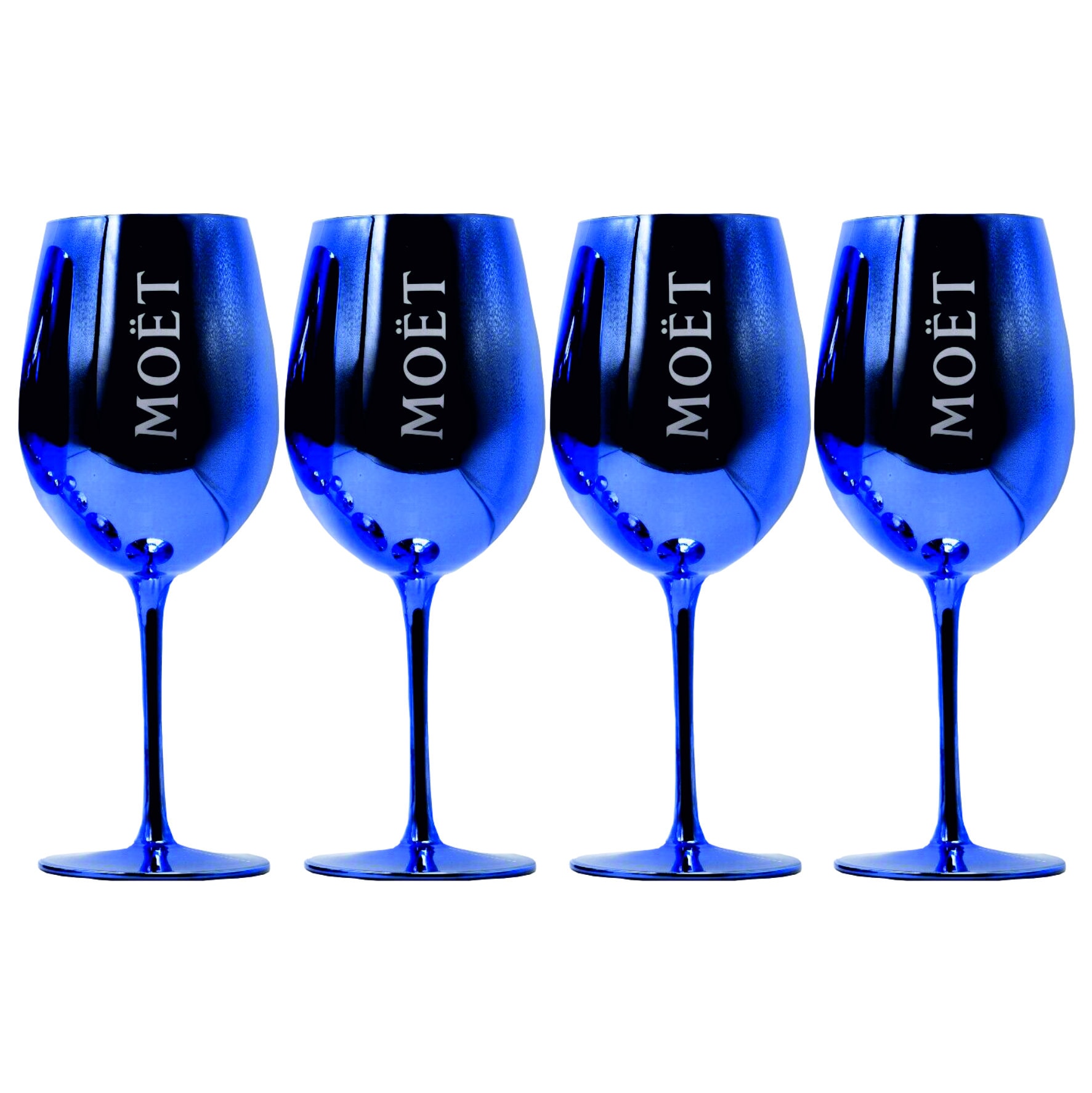 Moet Chandon Glass Blue Imperial Champagne Limited Ibiza Edition NEW 4 ...