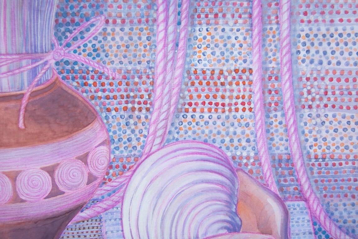 Decorative Still Life With Shells and a Vase. Pastel Colors. Wall Decor ...