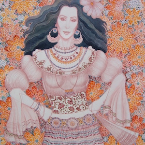 Watercolor Portrait of Cher. Picture for the Interior. A Great Gift for ...
