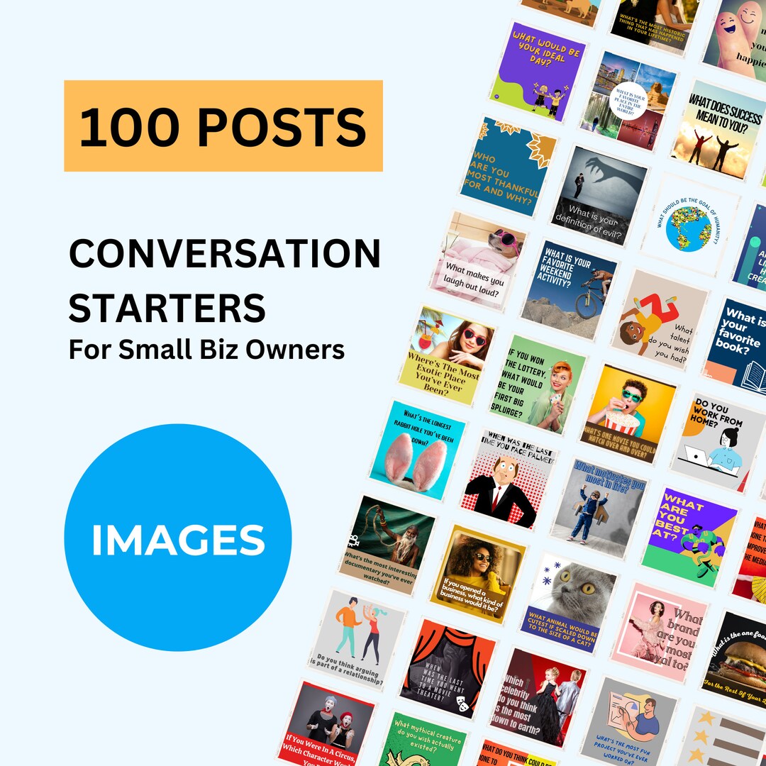 100 Conversation Starters for Social Media Posts Icebreaker Games ...
