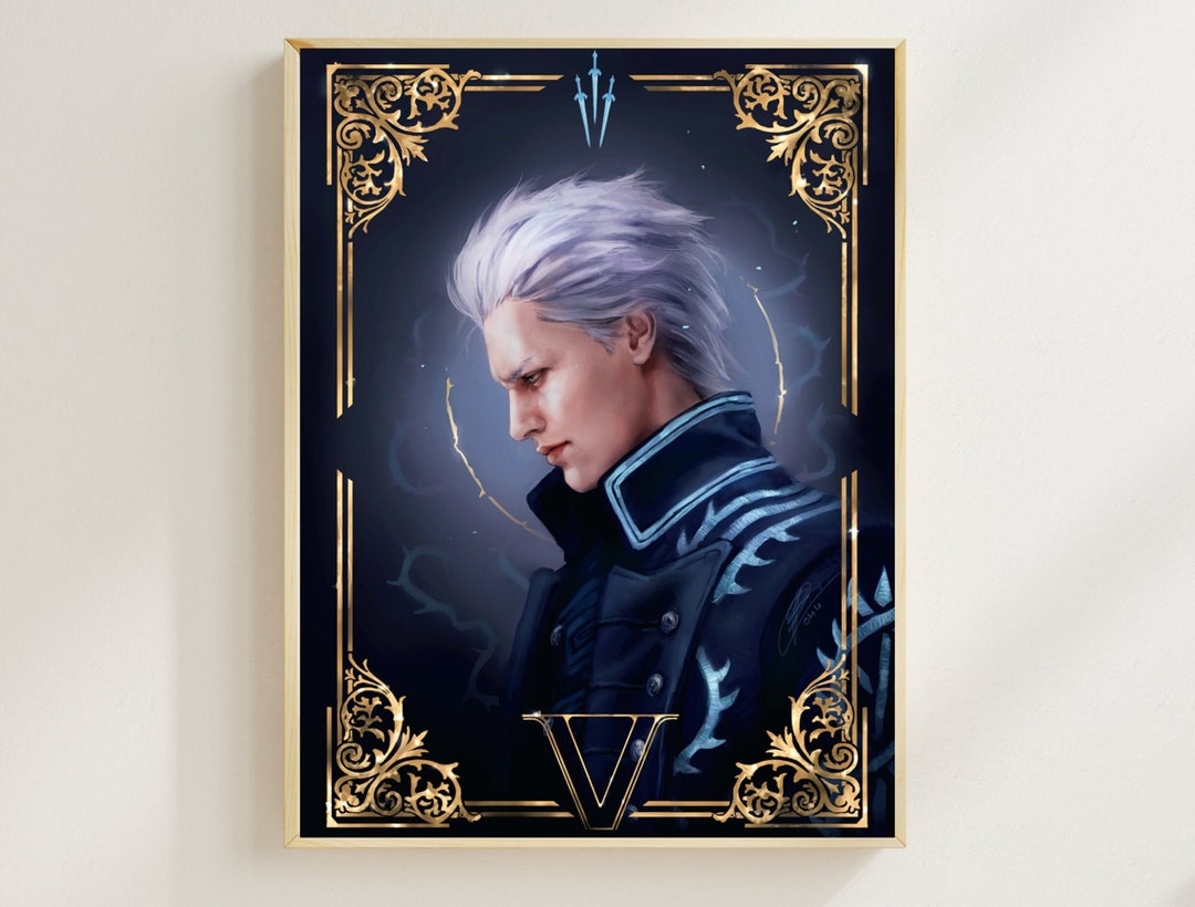 Devil May Cry Vergil Poster Vergil Portrait Painting Style - Etsy