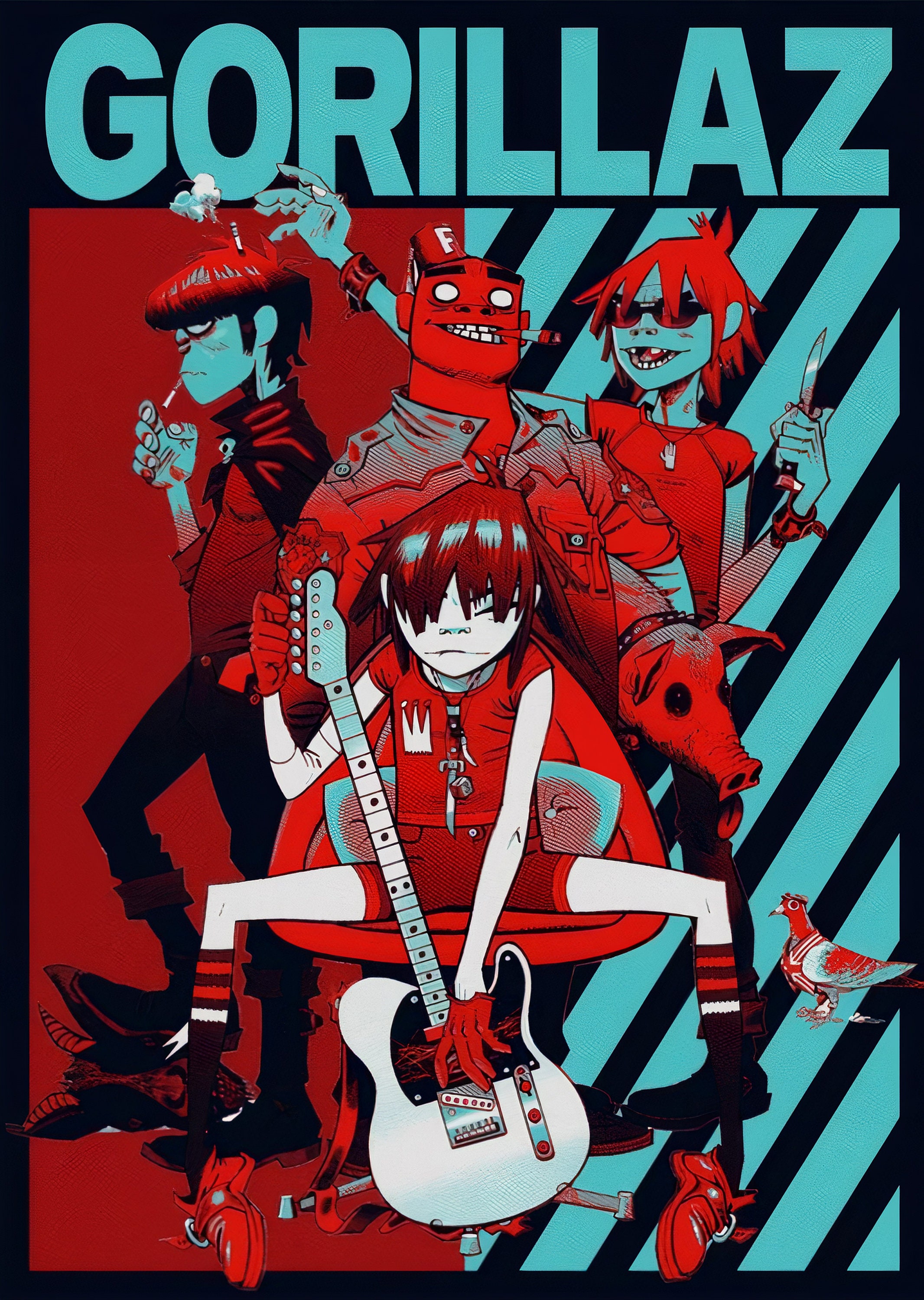 Gorillaz Posters , Cover Poster sold by Airship-Elnore | SKU 3429187 ...
