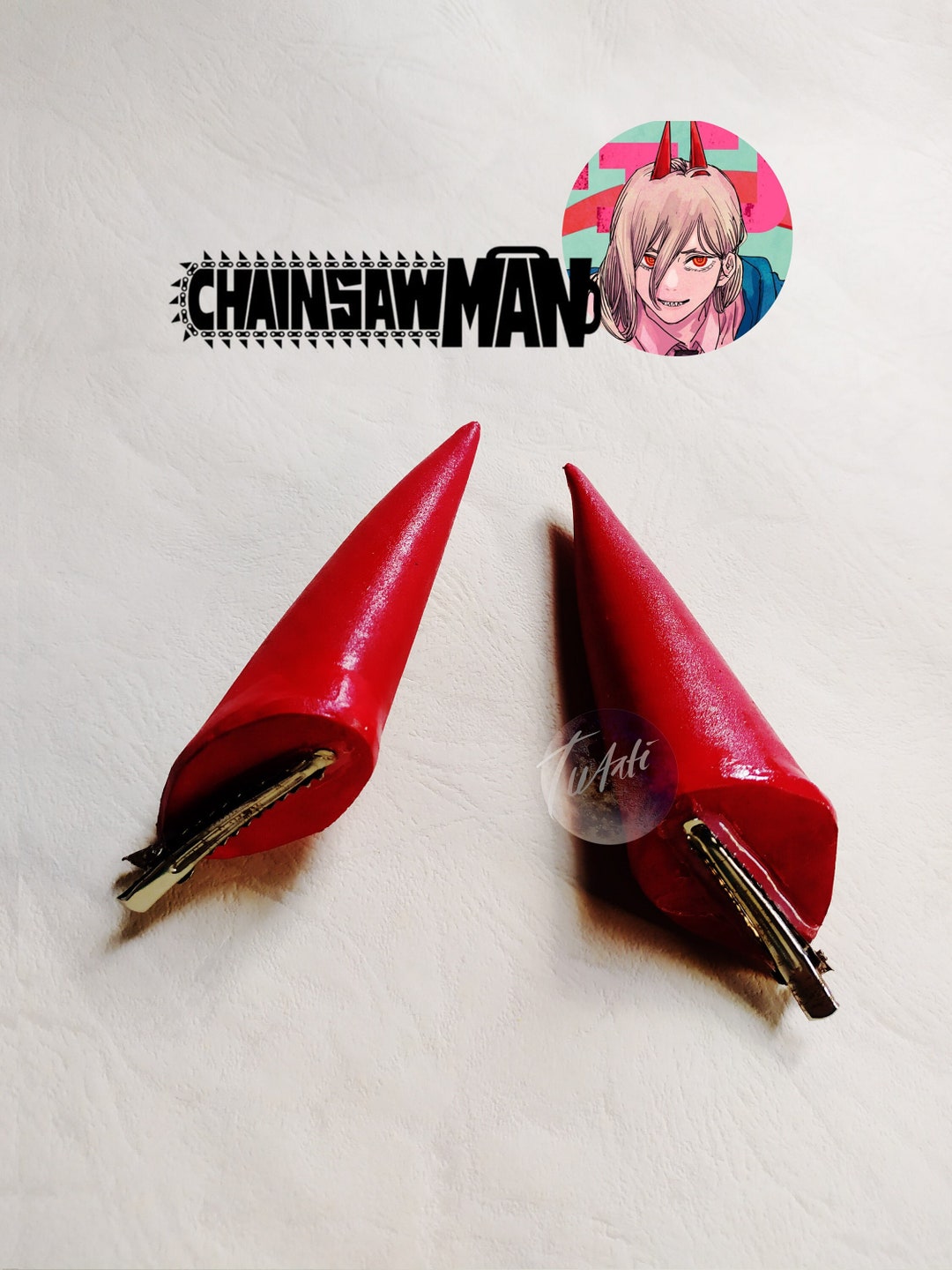 CSM Power Red Cosplay Horns - Etsy