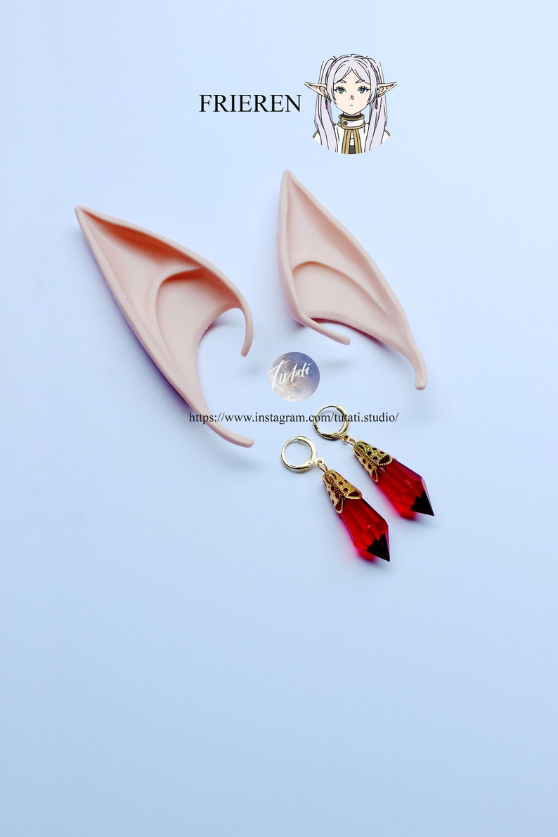 Earrings & Silicon Ears for Frieren - Sousou No Frieren - Etsy
