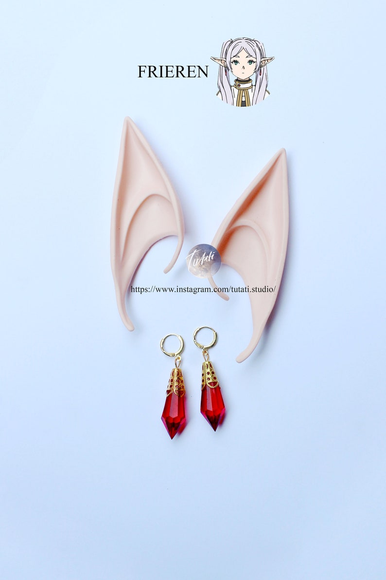 Earrings & Silicon Ears for Frieren - Sousou No Frieren - Etsy
