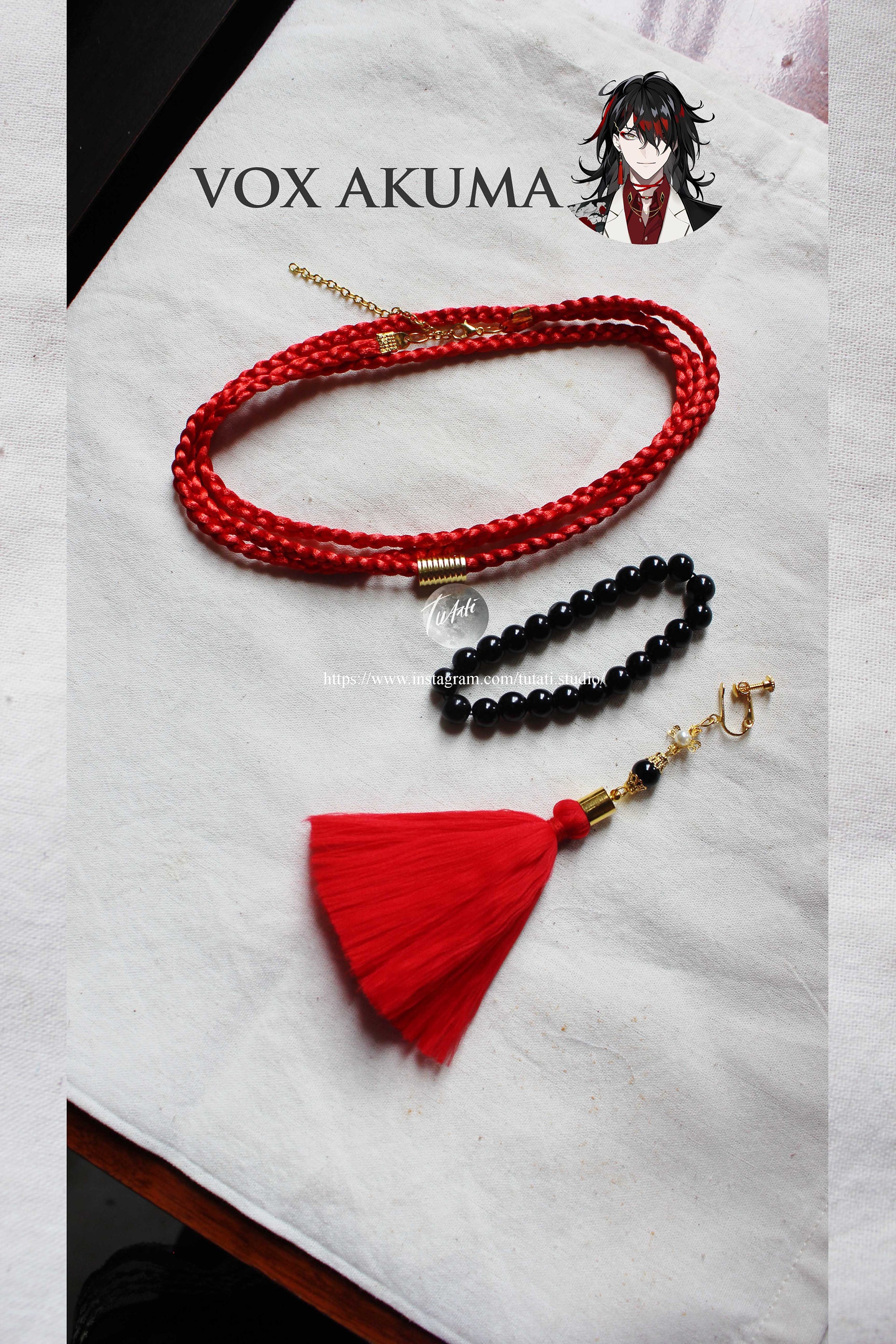 Nijisanji EN - Vox Akuma Cosplay Accessories Set - Etsy