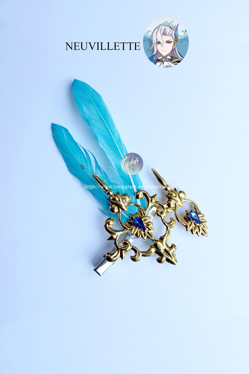 Genshin Impact Neuvillette Hair Clip & Brooch - Etsy