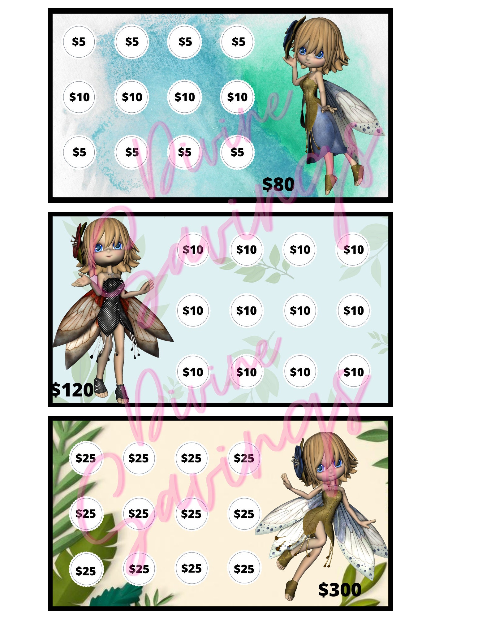 Fairies Mini Savings Challenges - Etsy