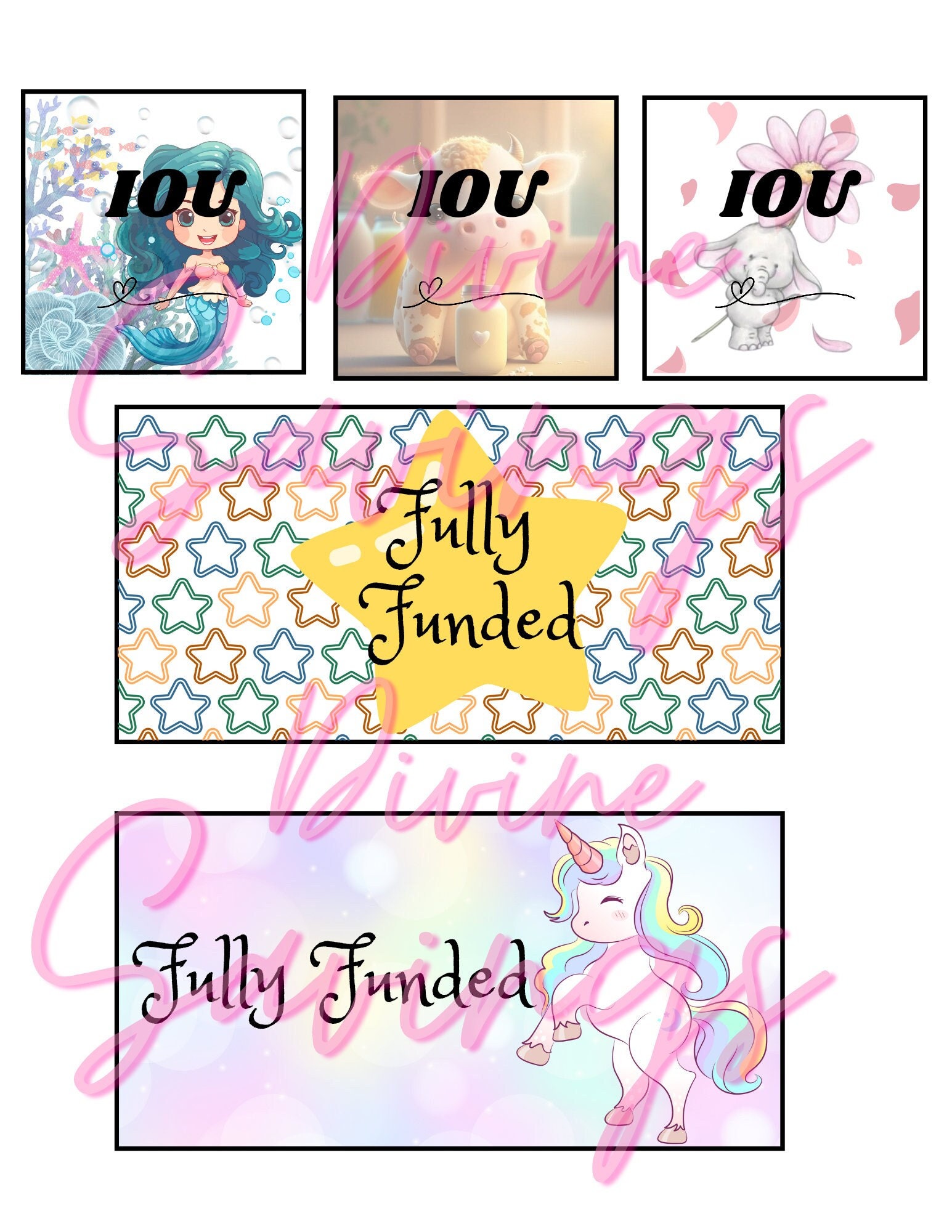 Iou's and Fully Funded Slips - Etsy