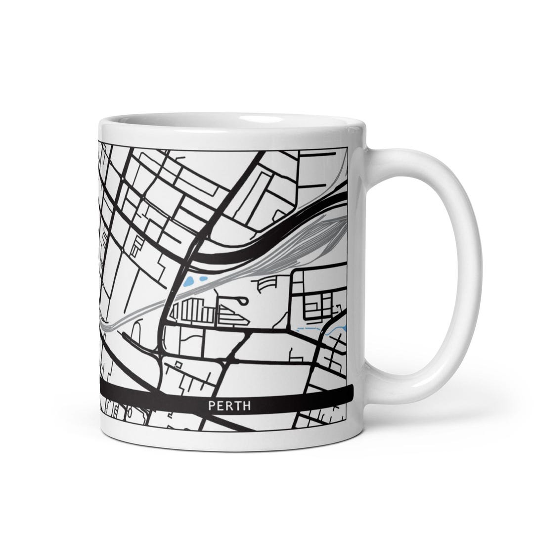 Perth Australia City Map Mug - Beautiful Coffee Mug for the Office ...