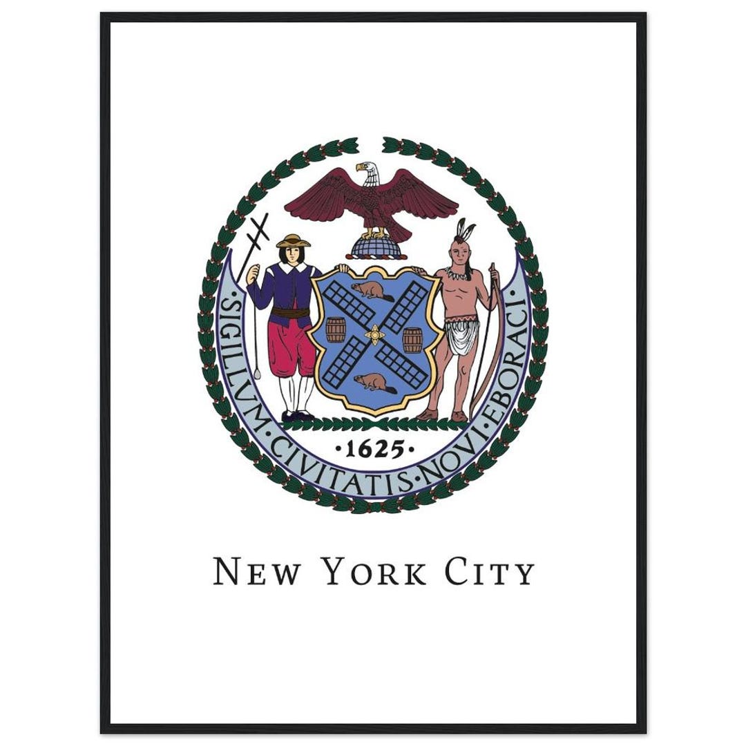Seal Coat of Arms New York City United States of America USA - Poster ...