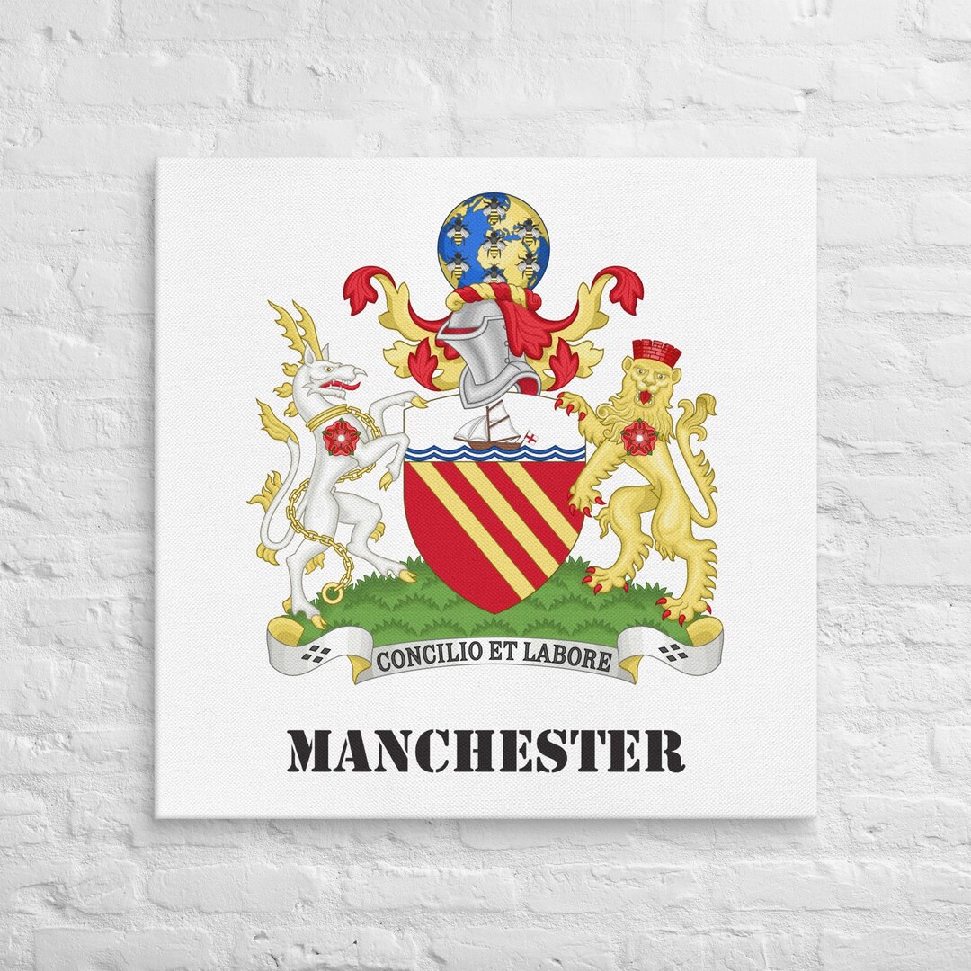 Coat of Arms Manchester Great Britain England - Wall Picture Kitchen ...