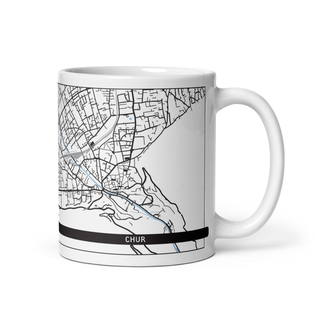 Chur City Map Switzerland Mug - Beautiful Coffee Mug for the Office ...