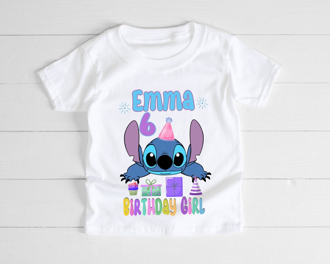 Personalized Stitch Birthday Shirt, Lilo and Stitch Birthday Girl Shirt ...
