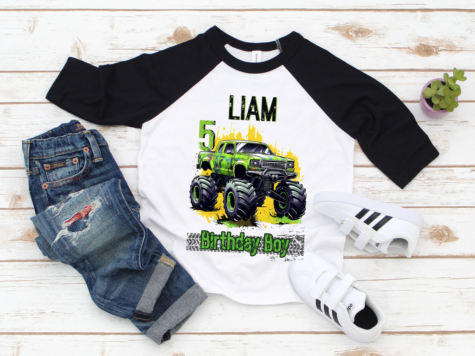 Monster Truck Birthday Shirt, Birthday Boy Monster Truck Shirtcustom ...