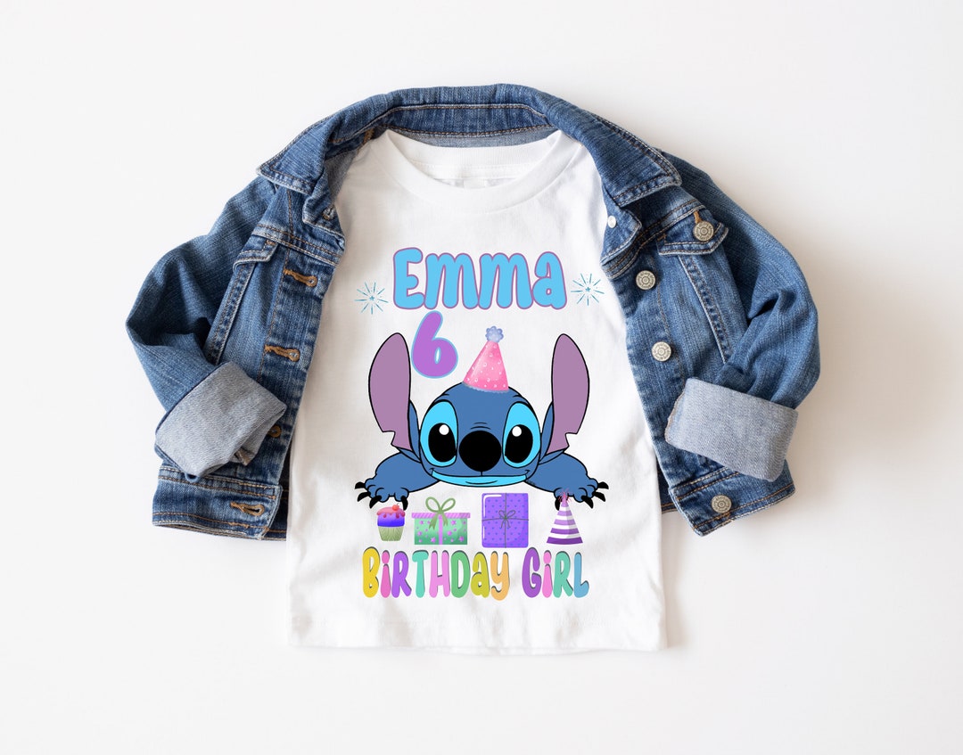 Personalized Stitch Birthday Shirt, Lilo and Stitch Birthday Girl Shirt ...
