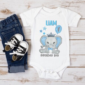 Family Elephant Birthday Boy Shirts, Elephant Theme Party, Cute ...